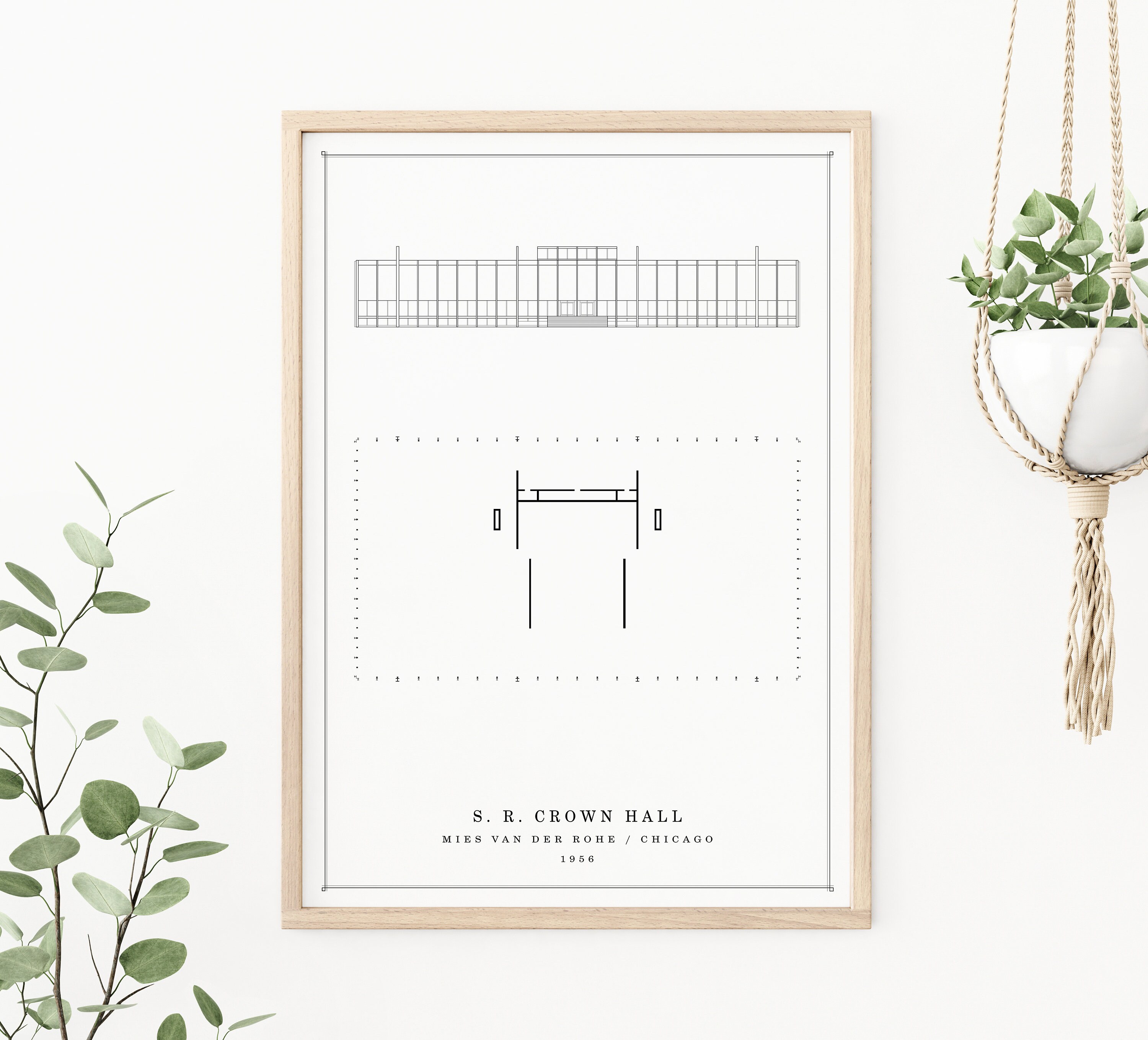 S. R. Crown Hall Mies Van Der Rohe Digital Download Architecture Print ...