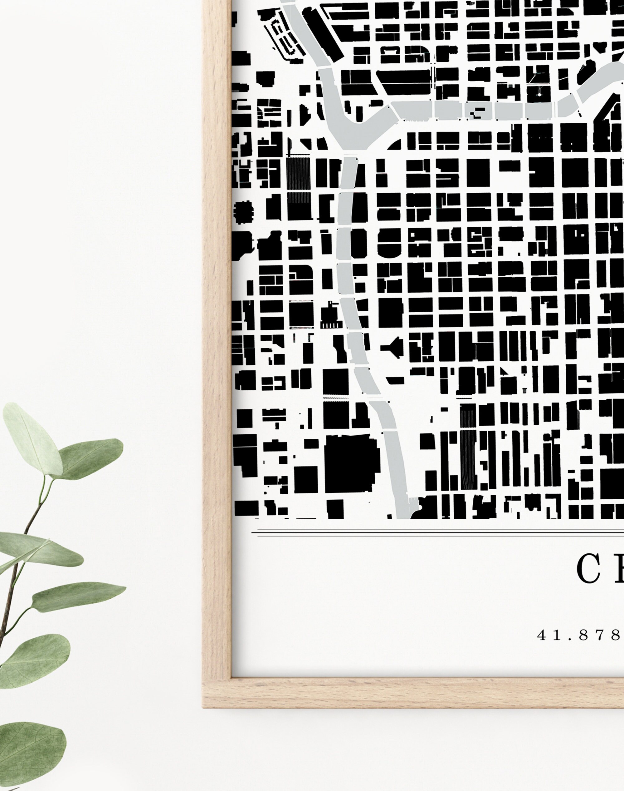 Chicago City Map | Digital Download | Chicago Figure Ground Printable ...