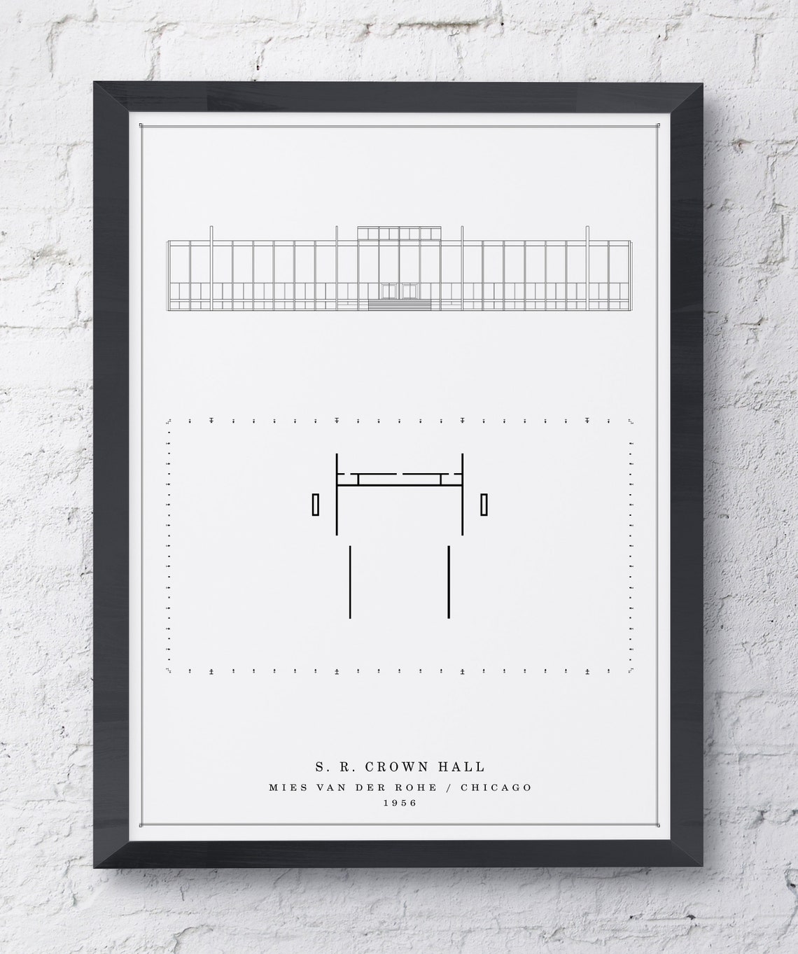 S. R. Crown Hall Mies Van Der Rohe Digital Download Architecture Print ...