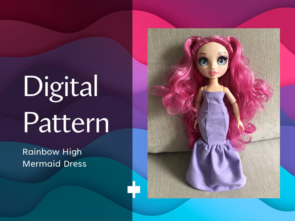 Rainbow High Doll Mermaid Tail Dress Sewing Pattern - Etsy