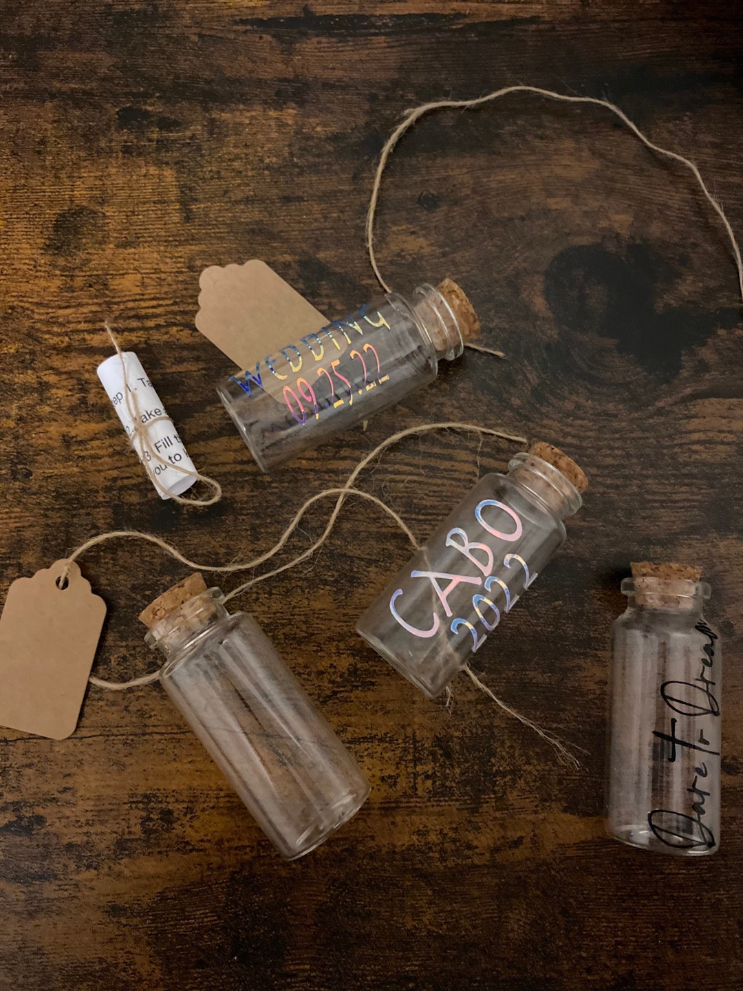 Holographic Destination Sand Glass Bottle Custom Vacation ...