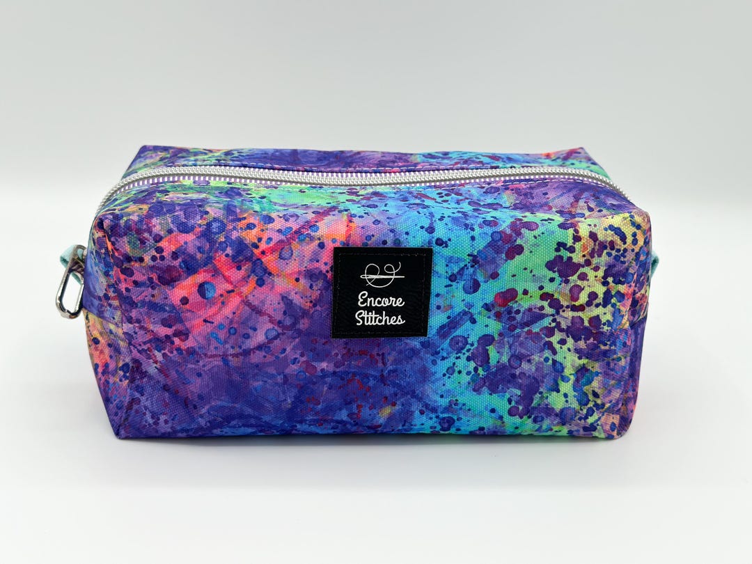 Paint Splatter Boxy Bag, Cosmetic Bag, Toiletry Bag, Gifts for Her - Etsy