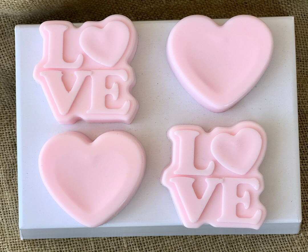Love and Heart Soaps (set of 2) - Etsy