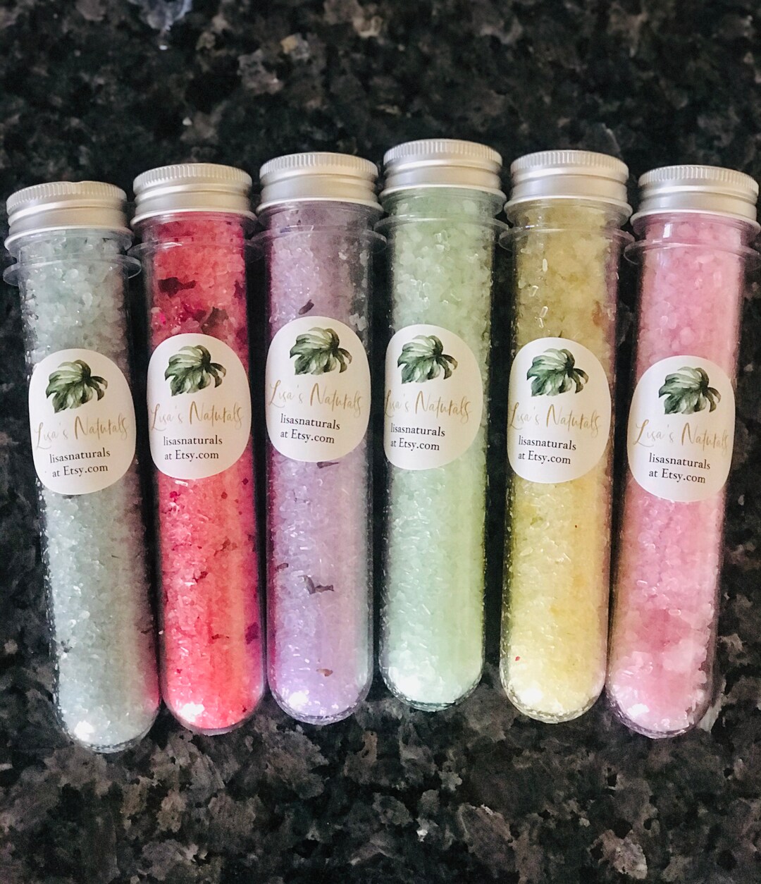 Mineral Bath Salts in Test Tubes: Lavender, Rose, Coconut (70ml) - Etsy