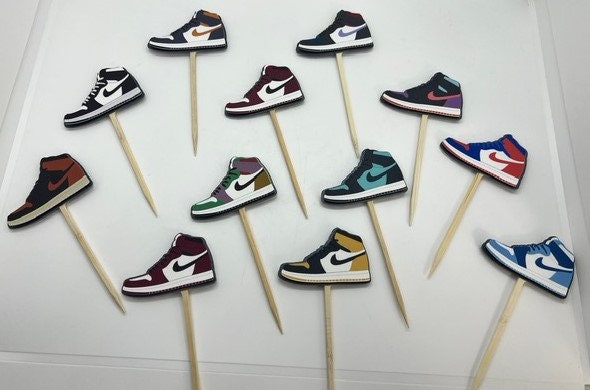 Shoe Cupcake Topper Shoe Cake Topper Sneaker Cupcakes - Etsy