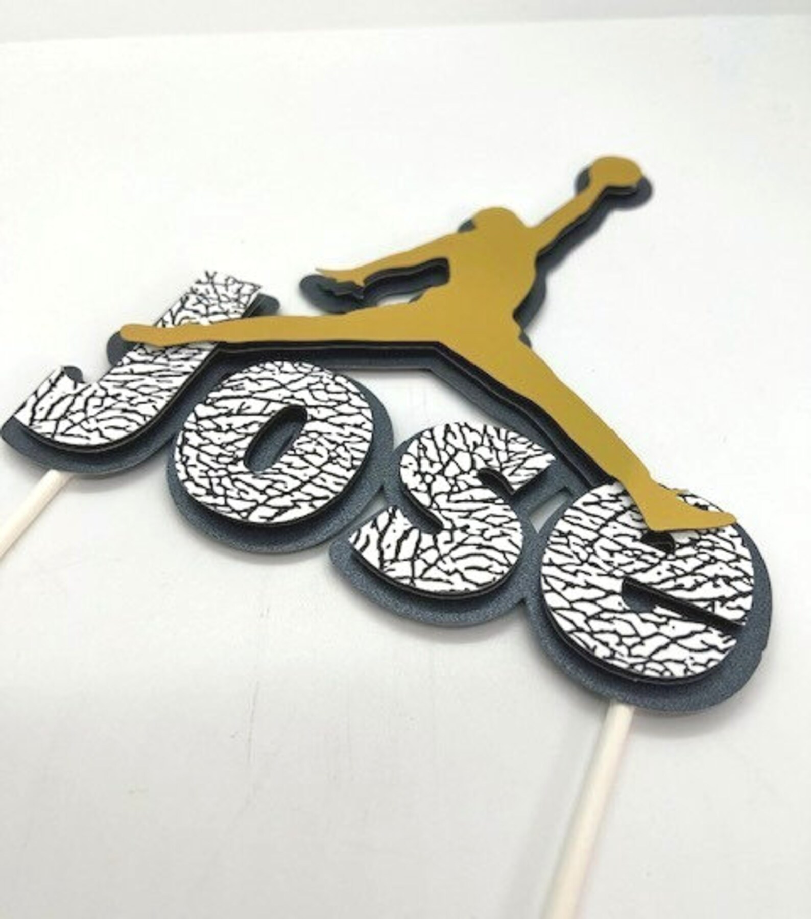 Sneaker Shoe Cake Topper With Name in Elephant Print - Etsy