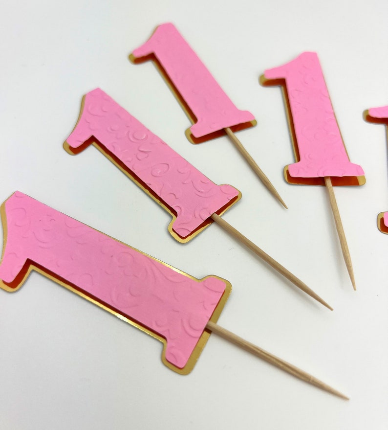 Number Cupcake Toppers, Custom, First Birthday Party, Birthday Cupcake ...
