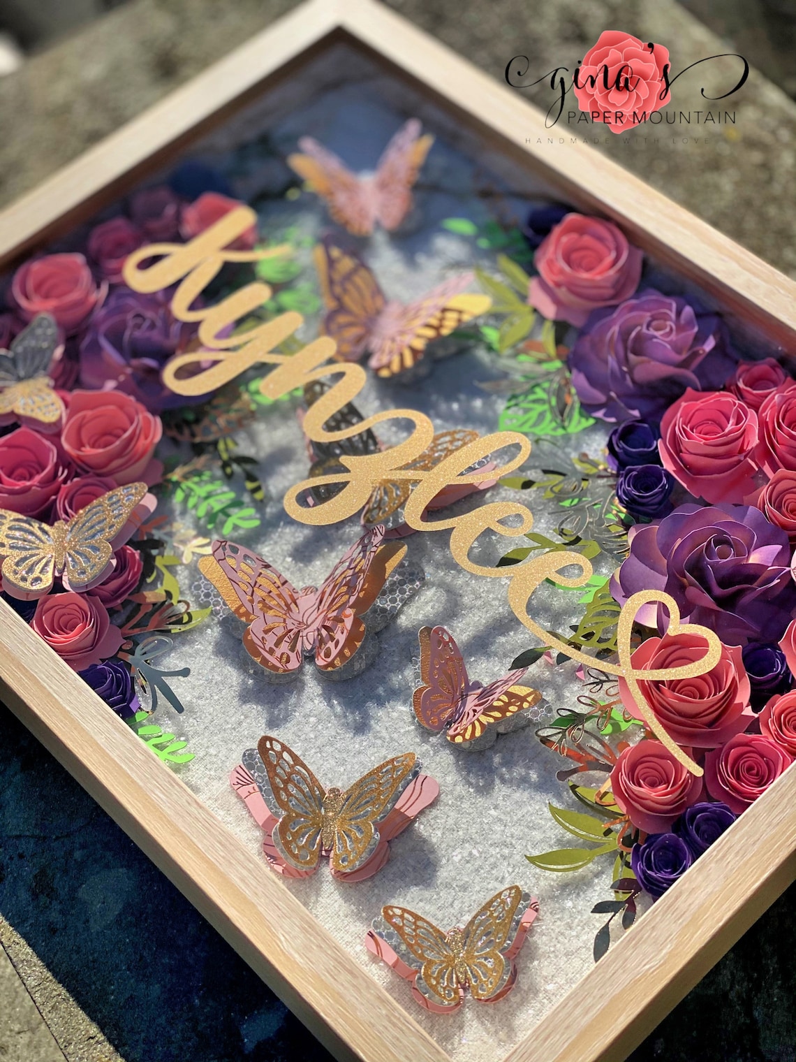 Flower Shadow Box Wedding Flower Shadow Box With Picture | Etsy