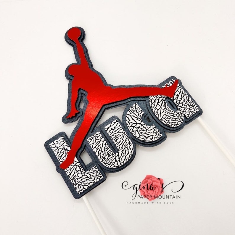 Sneaker Shoe Cake Topper With Name in Elephant Print - Etsy