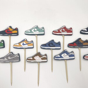 Shoe Cupcake Topper, Shoe Cake Topper, Low Top Sneakers, Sneaker Cake ...