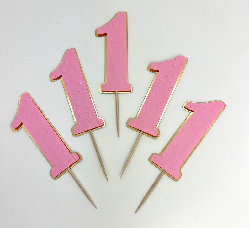 Number Cupcake Toppers, Custom, First Birthday Party, Birthday Cupcake ...