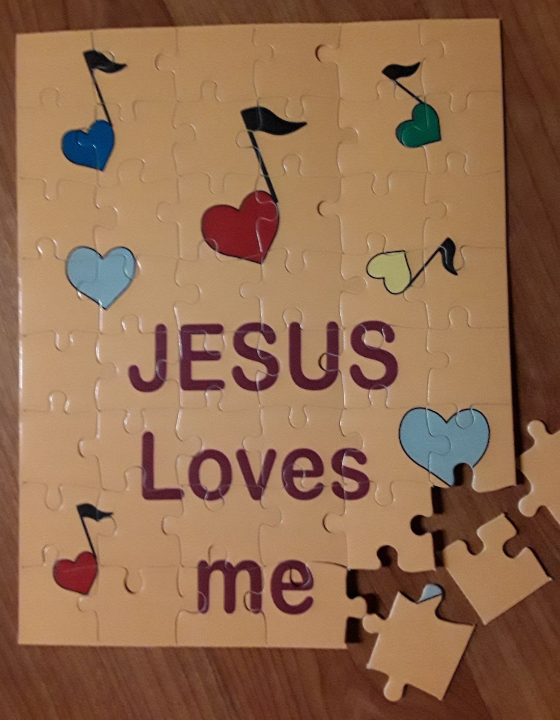 Jesus Loves Me Jigsaw Puzzle with Box Container - Etsy.de