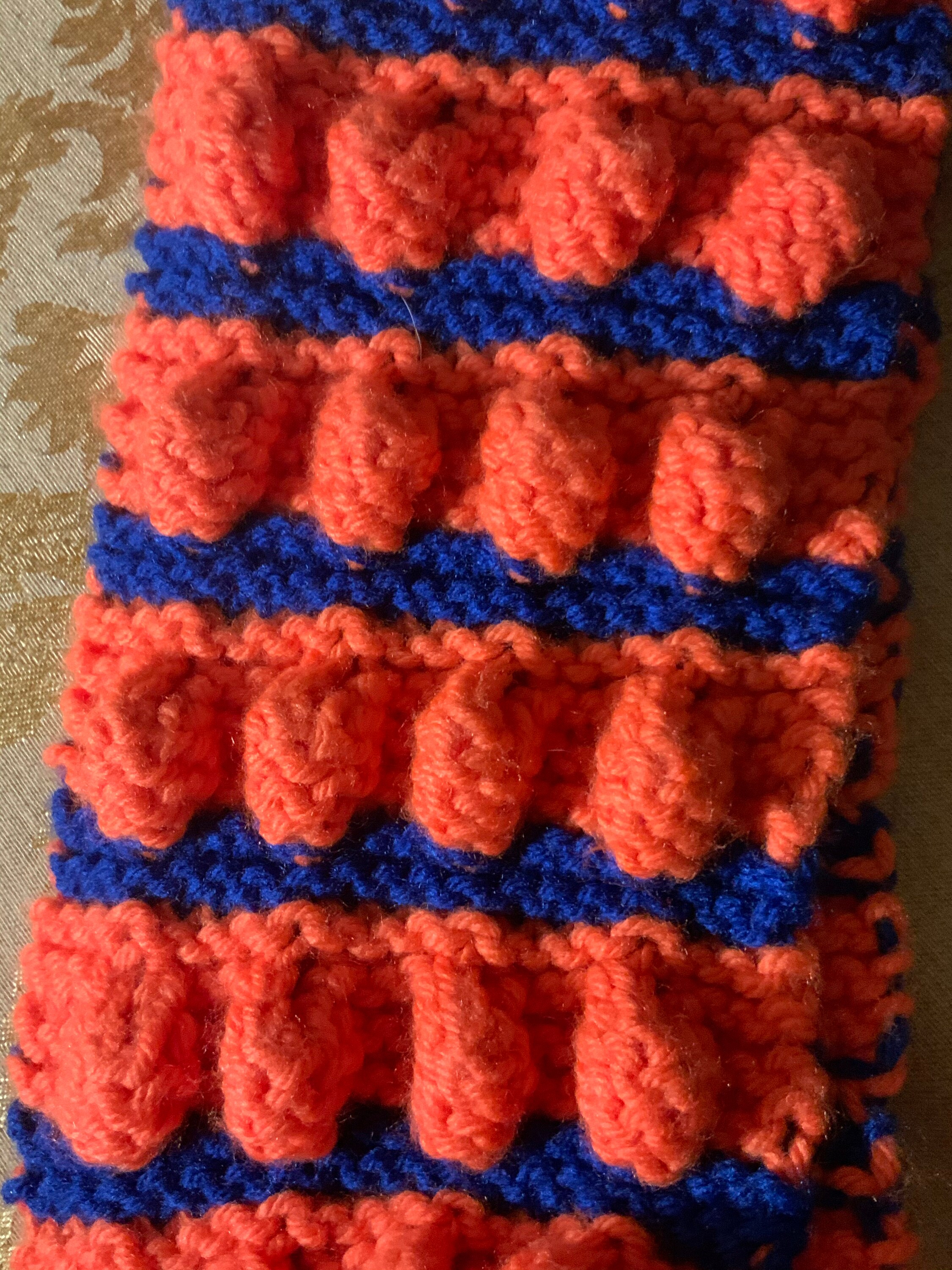 GATOR SCARF U of Florida Colors Orange/blue Hand Knit - Etsy UK