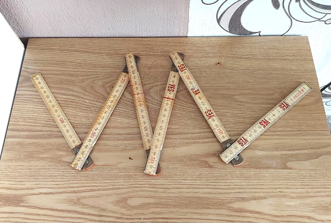 Vintage SOK Wooden Folding Ruler, Swedish Olympic Committee Ruler ...