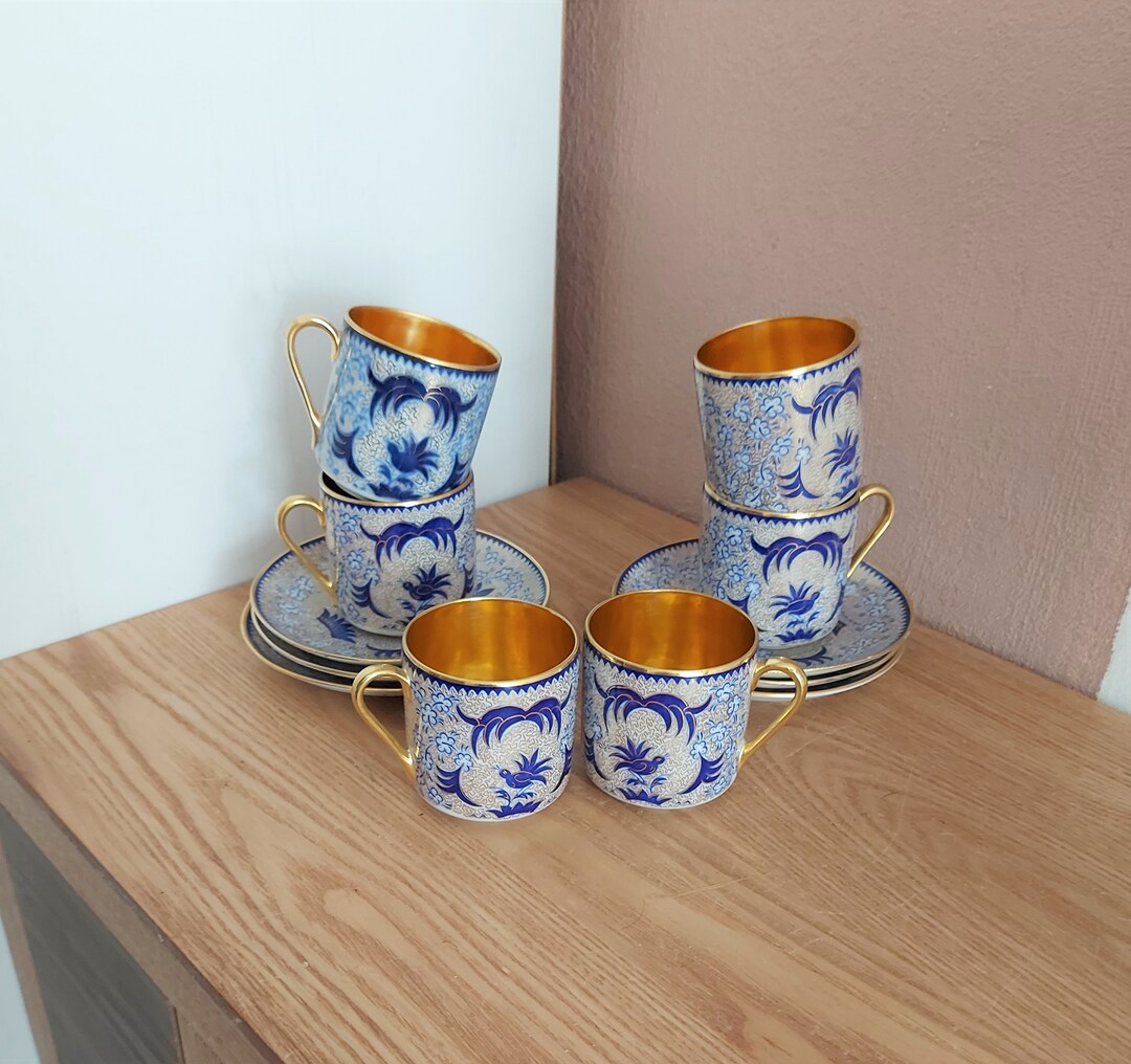 Vintage ARABIA Finland Porcelain Shefoo Blue Bird Coffee Set ...