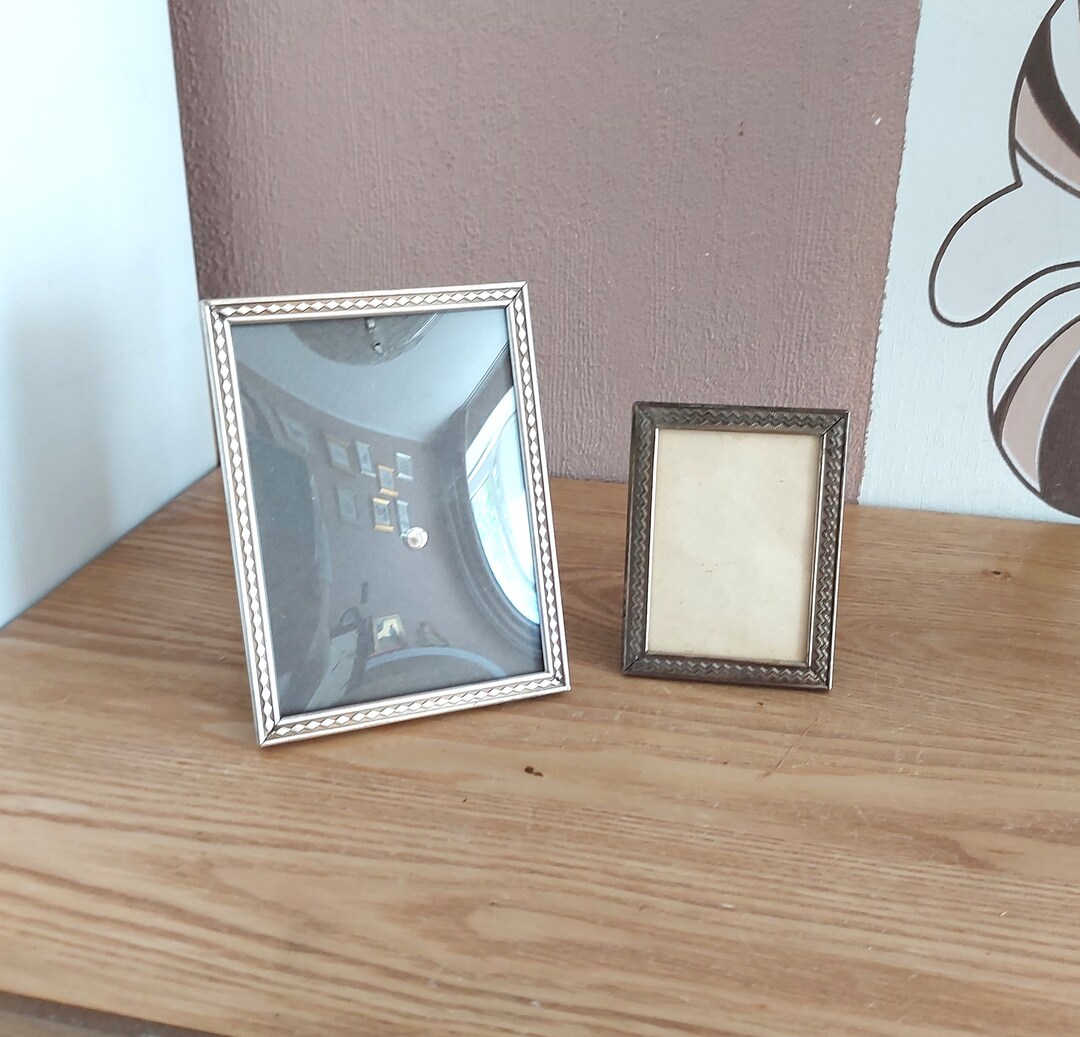Vintage Scandinavian JYDEN Silver Color Metal Photo Frame SET 2 ...