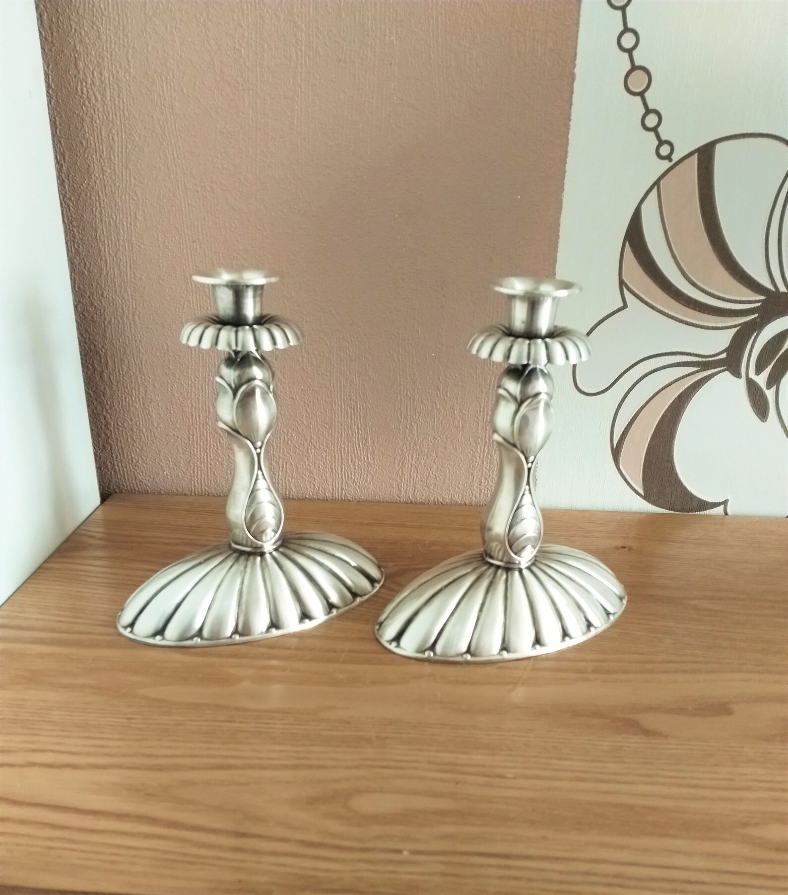 Vintage Prima Import ALPACCA Silver Plate Pair of Candle - Etsy UK