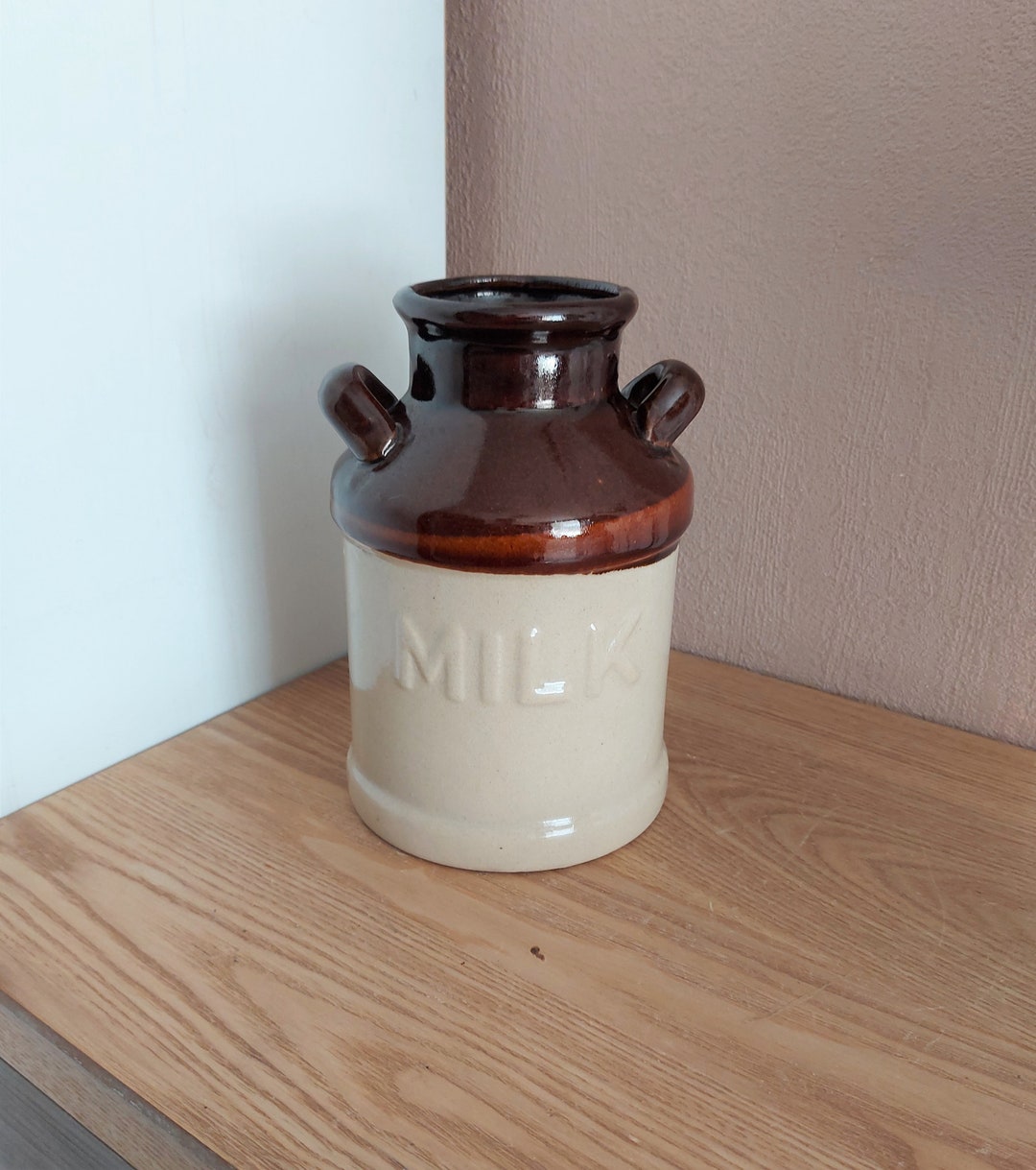 Vintage Ceramic MILK CANISTER, Ceramic Milk Jug, Vintage Kitchen Jar - Etsy