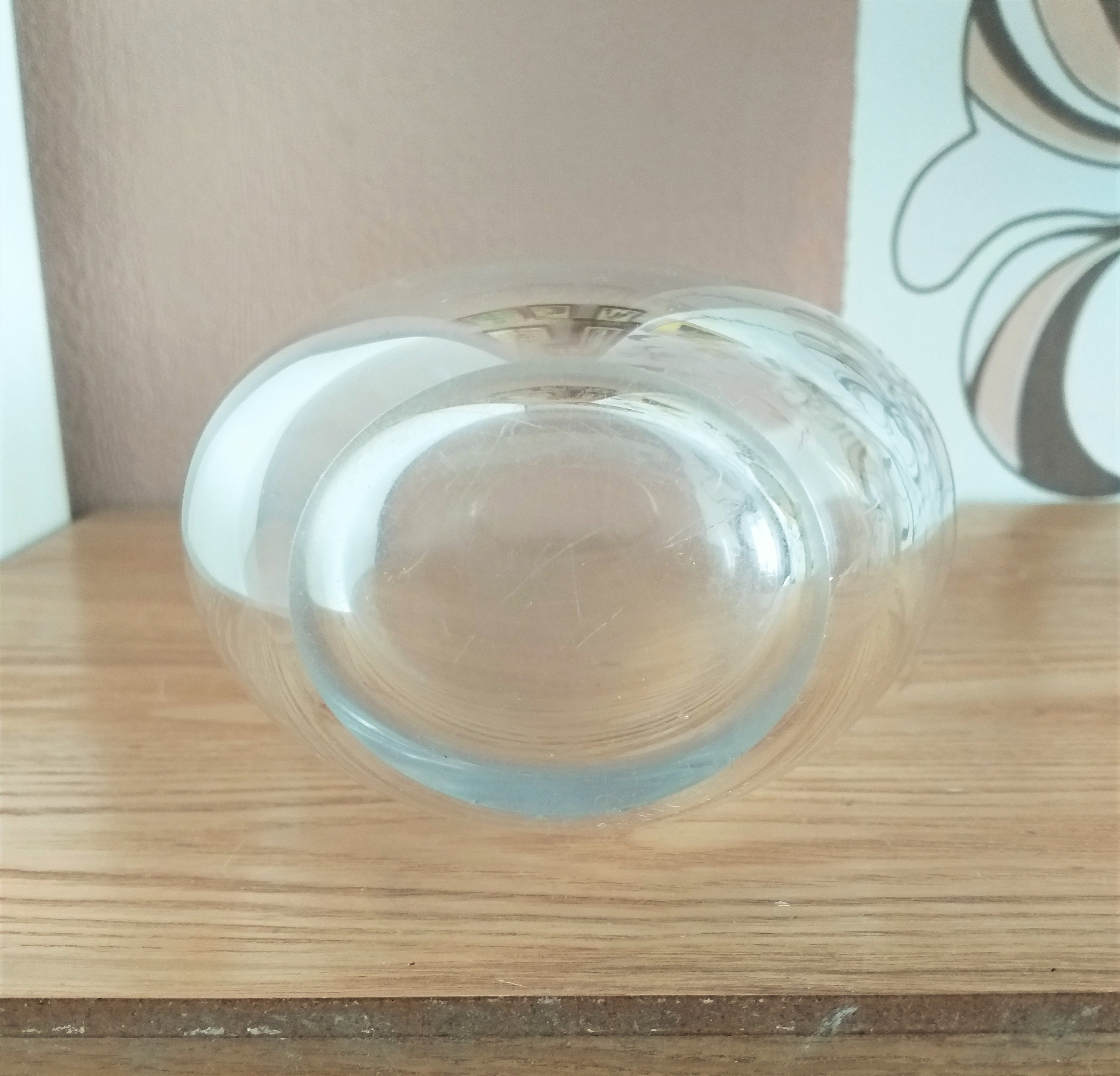 Vintage HADELAND GLASSWORKS Norwegian Art Glass Vase, Design by Torvald ...