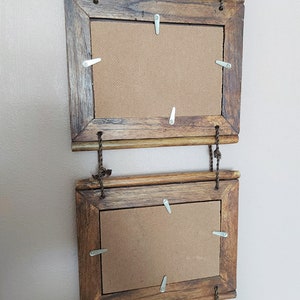 Vintage Wooden Hanging Triple Photo Frames, Hand Carved Wooden Photo ...