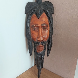 Vintage Jamaican Wooden Hand Carved Rasta Mask, Wooden Art - Etsy