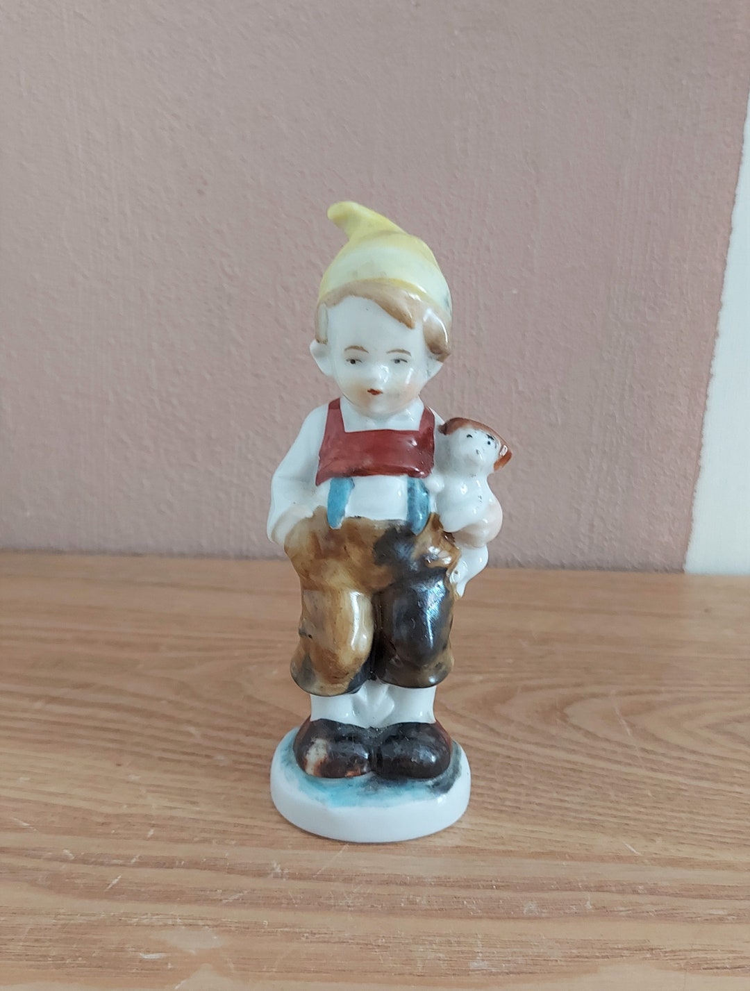 Vintage Small Porcelain Boy Figurine, Germany - Etsy
