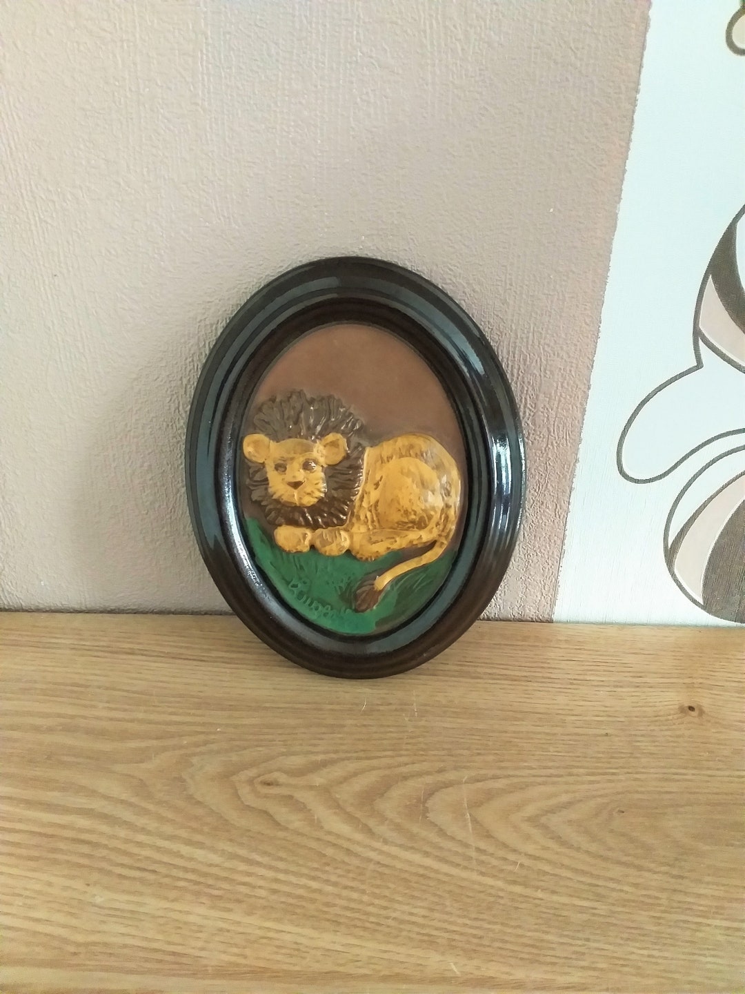 Plaque murale vintage en céramique GABRIEL SWEDEN ZODIAC Lion, Suède ...