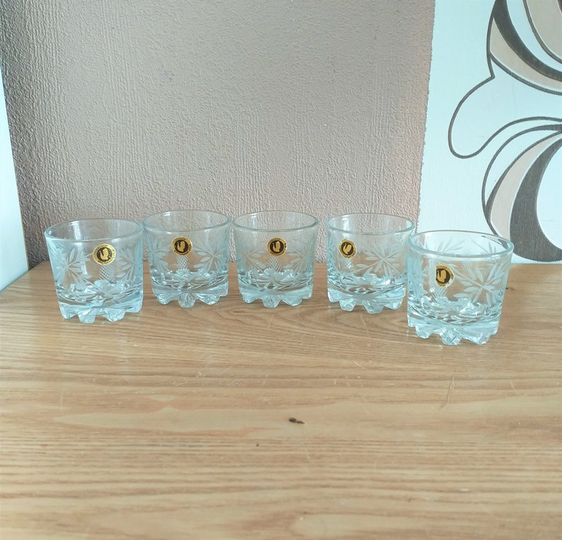 Vintage CRYSTAL GOOSE Glass Factory Crystal Schnapps Glasses - Etsy