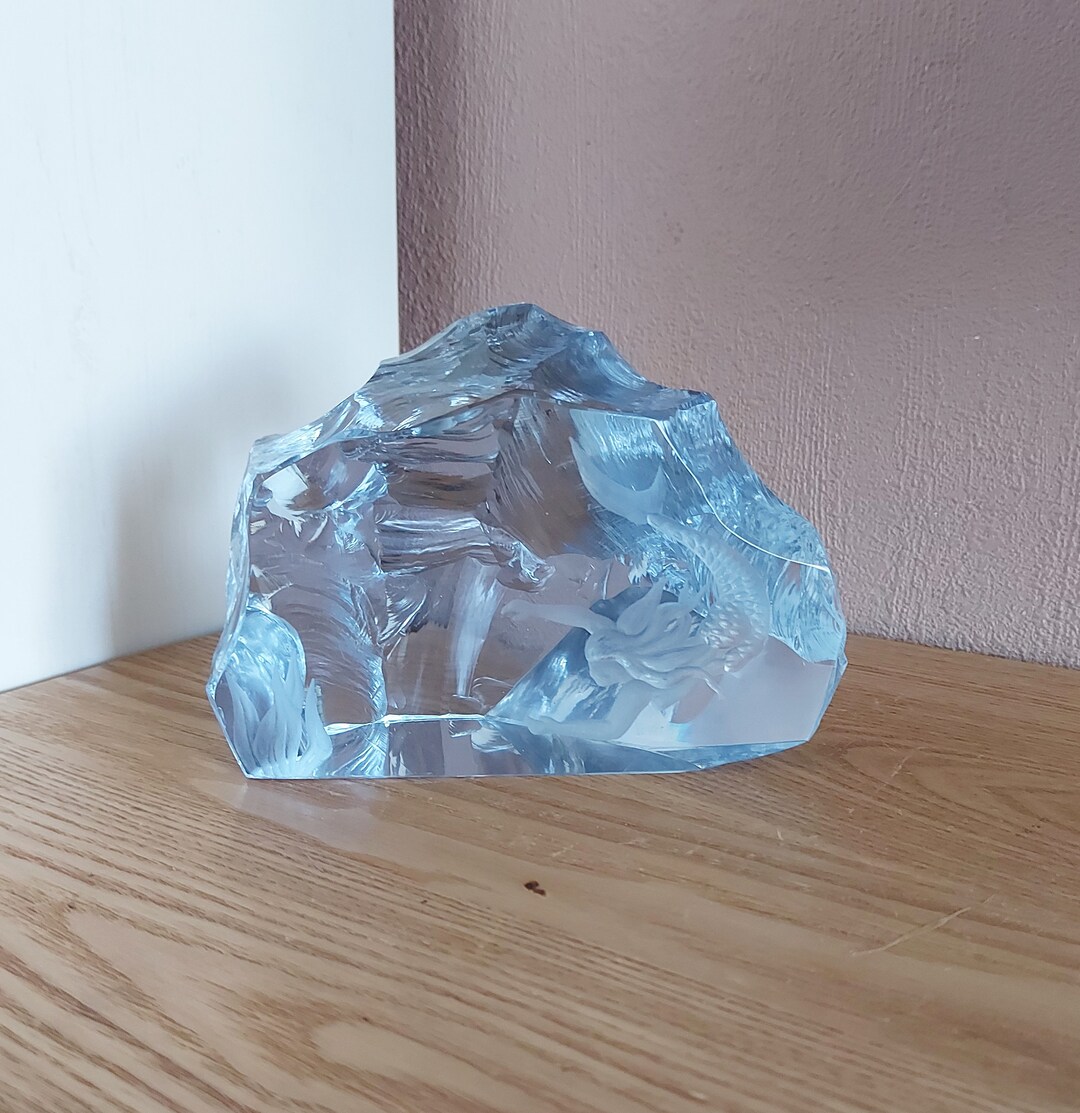 Vintage EKENÄS Heavy Crystal Mermaid Sculpture, Sweden, 1960s - Etsy