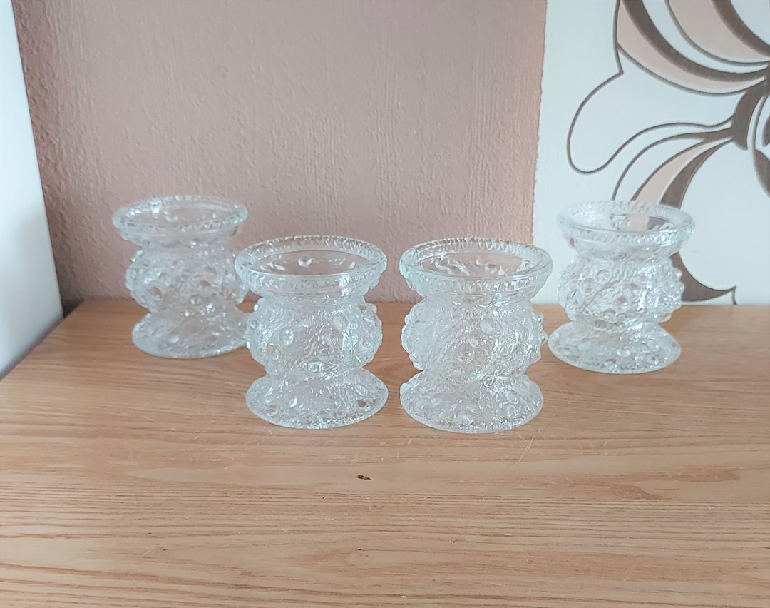 Vintage OBERGLAS CARNIVAL Art Glass Vase SET 4, Austria, 1970s - Etsy