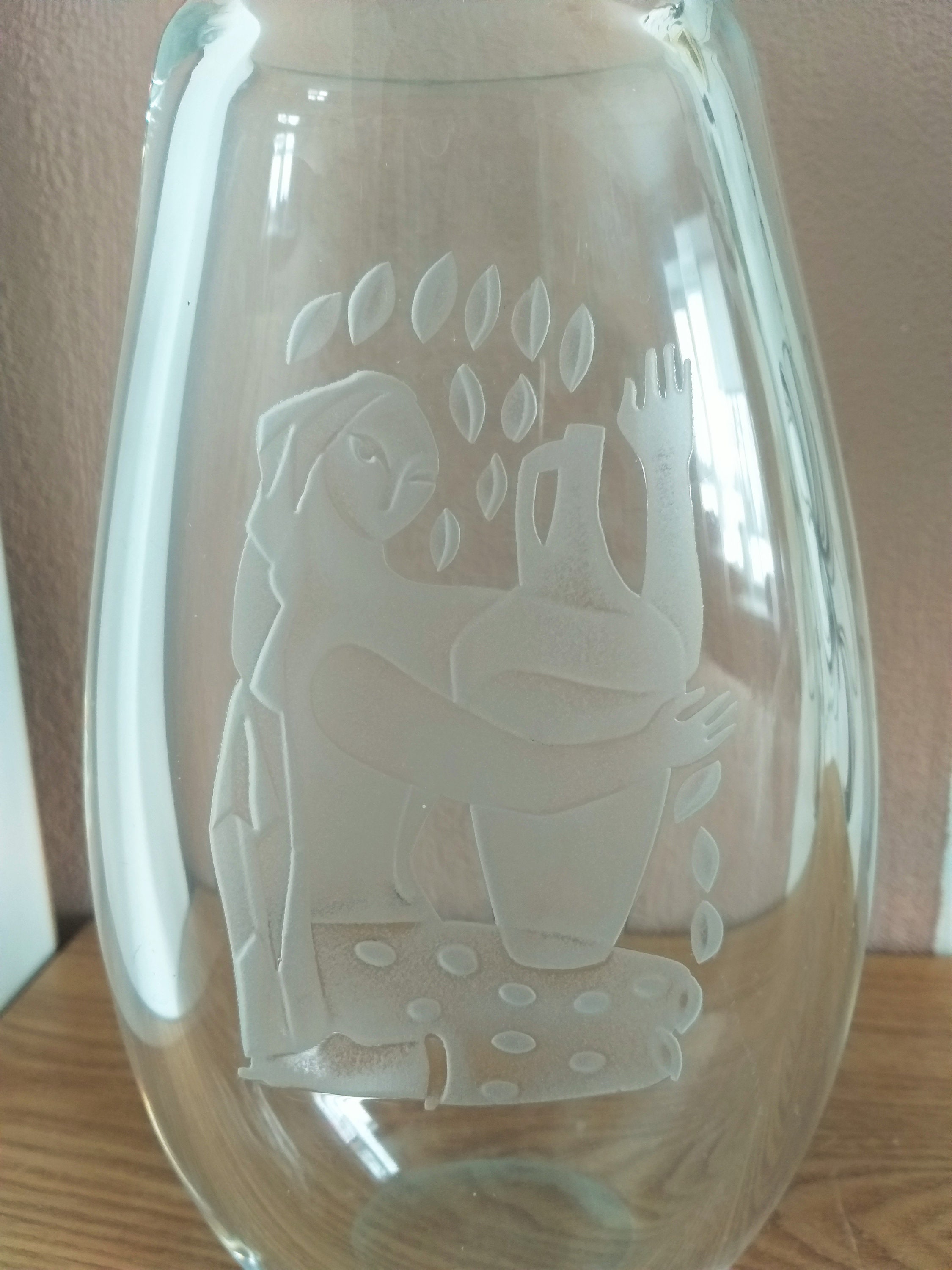 Vintage HADELAND GLASSWORKS Norwegian Art Glass Vase, Design by Torvald ...