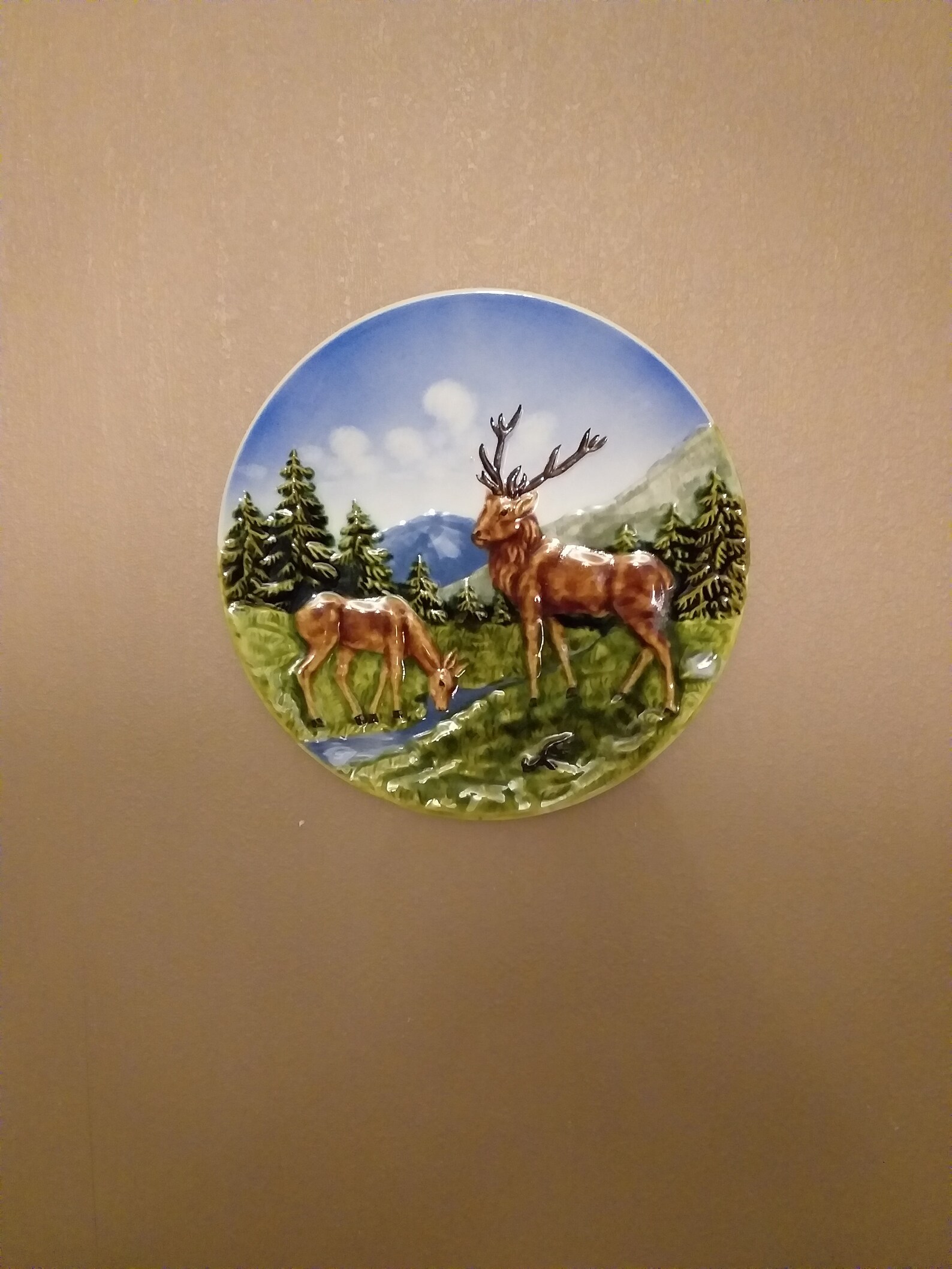 Vintage MAJOLIKA SMF Schramberg Handgemalt Wall Plate, Germany, 1960s ...