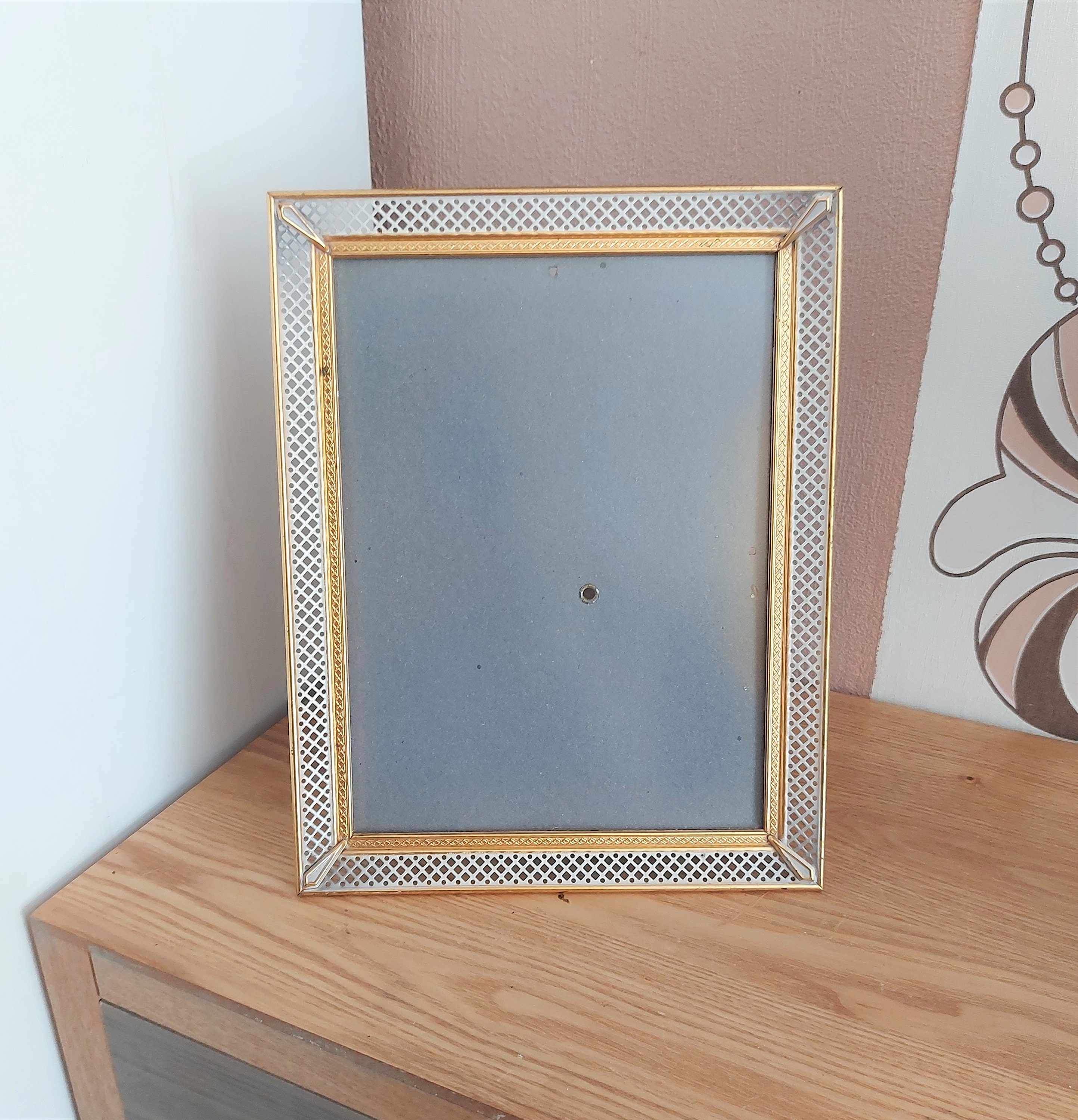 Vintage Scandinavian Large Metal Photo Frame Retiqulated - Etsy