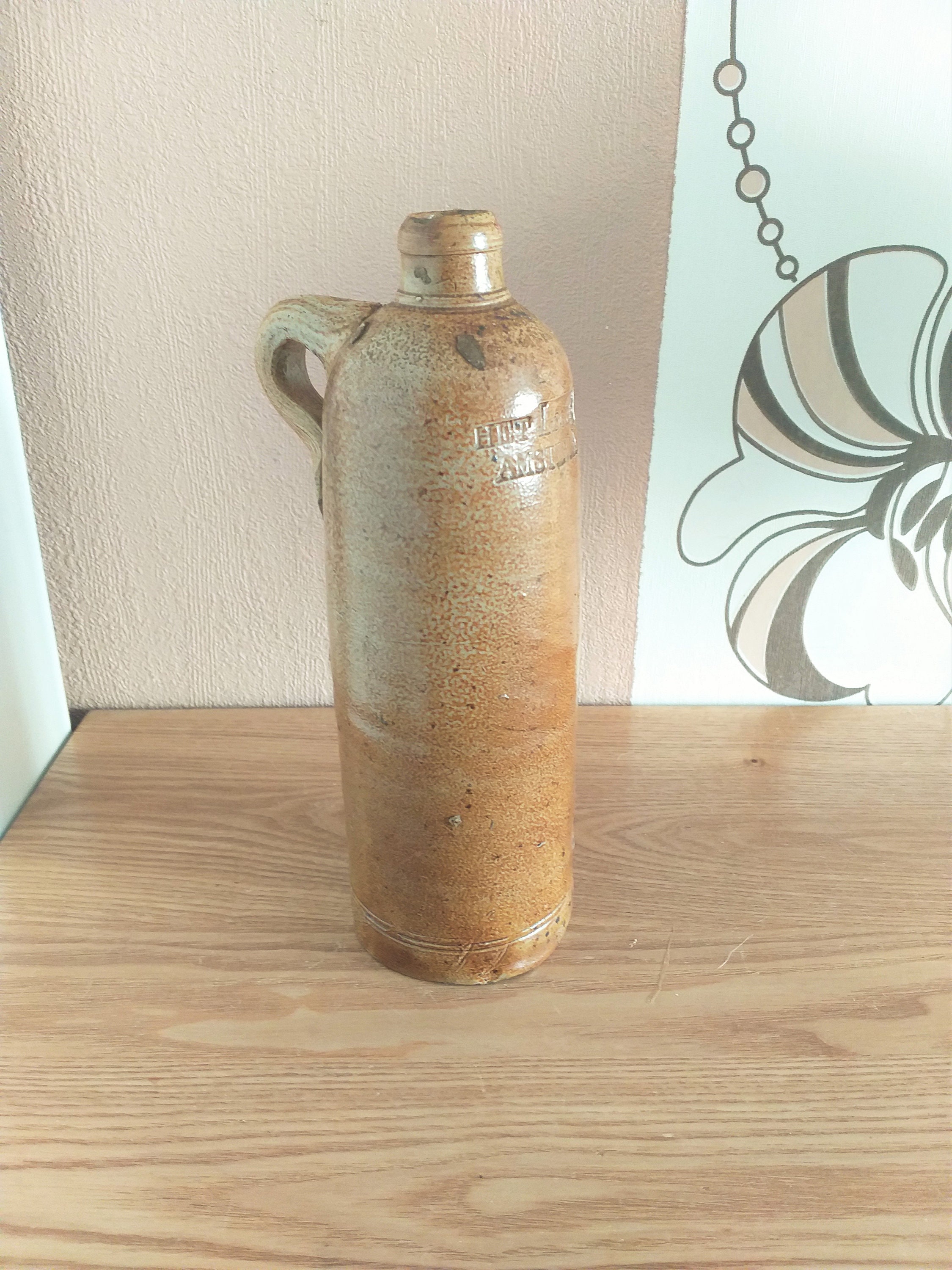 Antique STONEWARE Hand Made Bottle Holland 1800s - Etsy