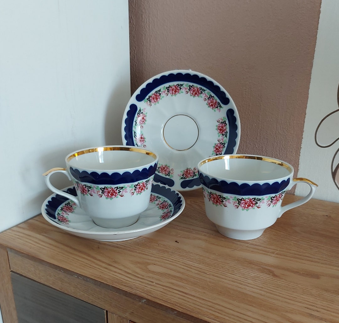 Vintage Baltic RPR Porcelain Tea SET 4, Latvian Porcelaintea Mug and ...