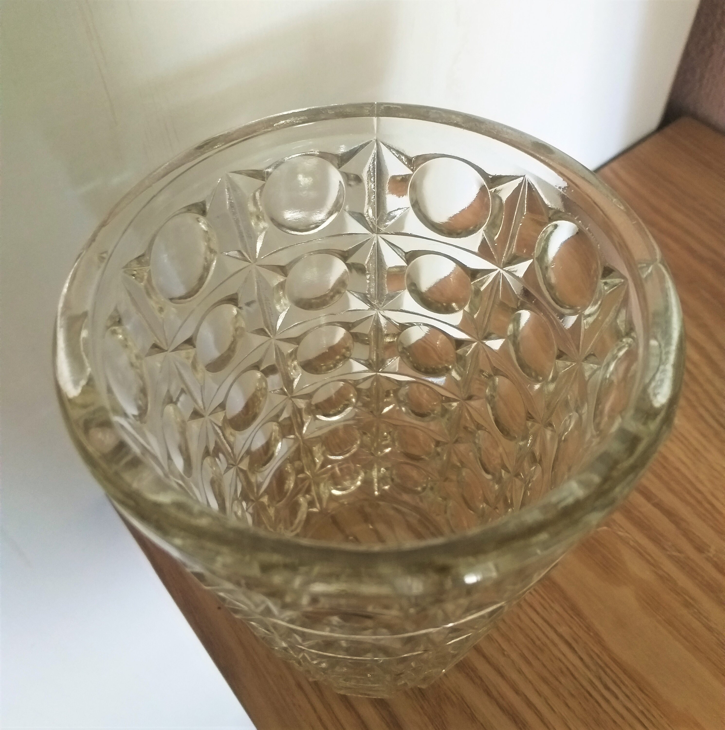 Vintage Thick Glass Vase with Concave Bubble Pattern SET 2 | Etsy