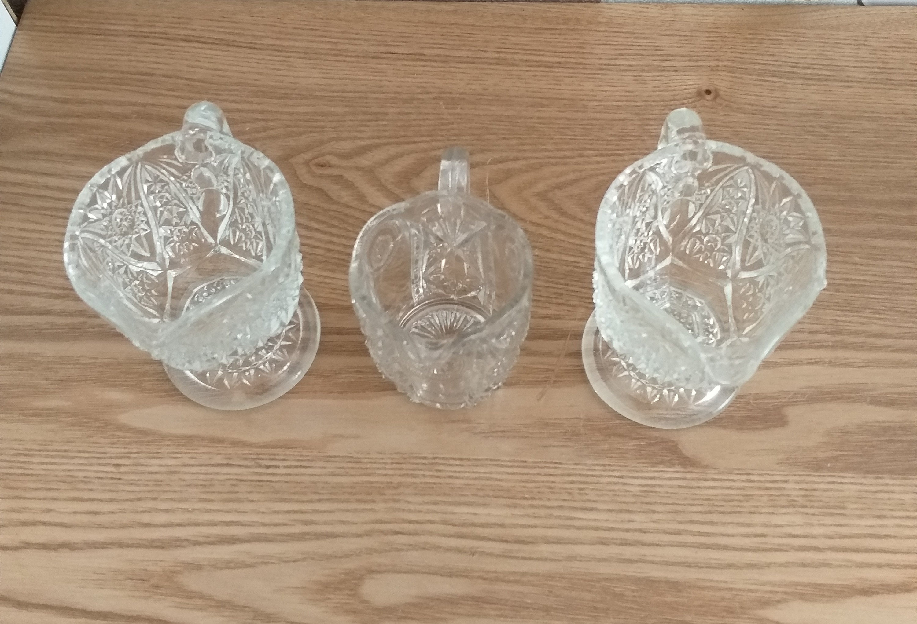 Vintage Crystal Glass Creamers SET 3 | Etsy