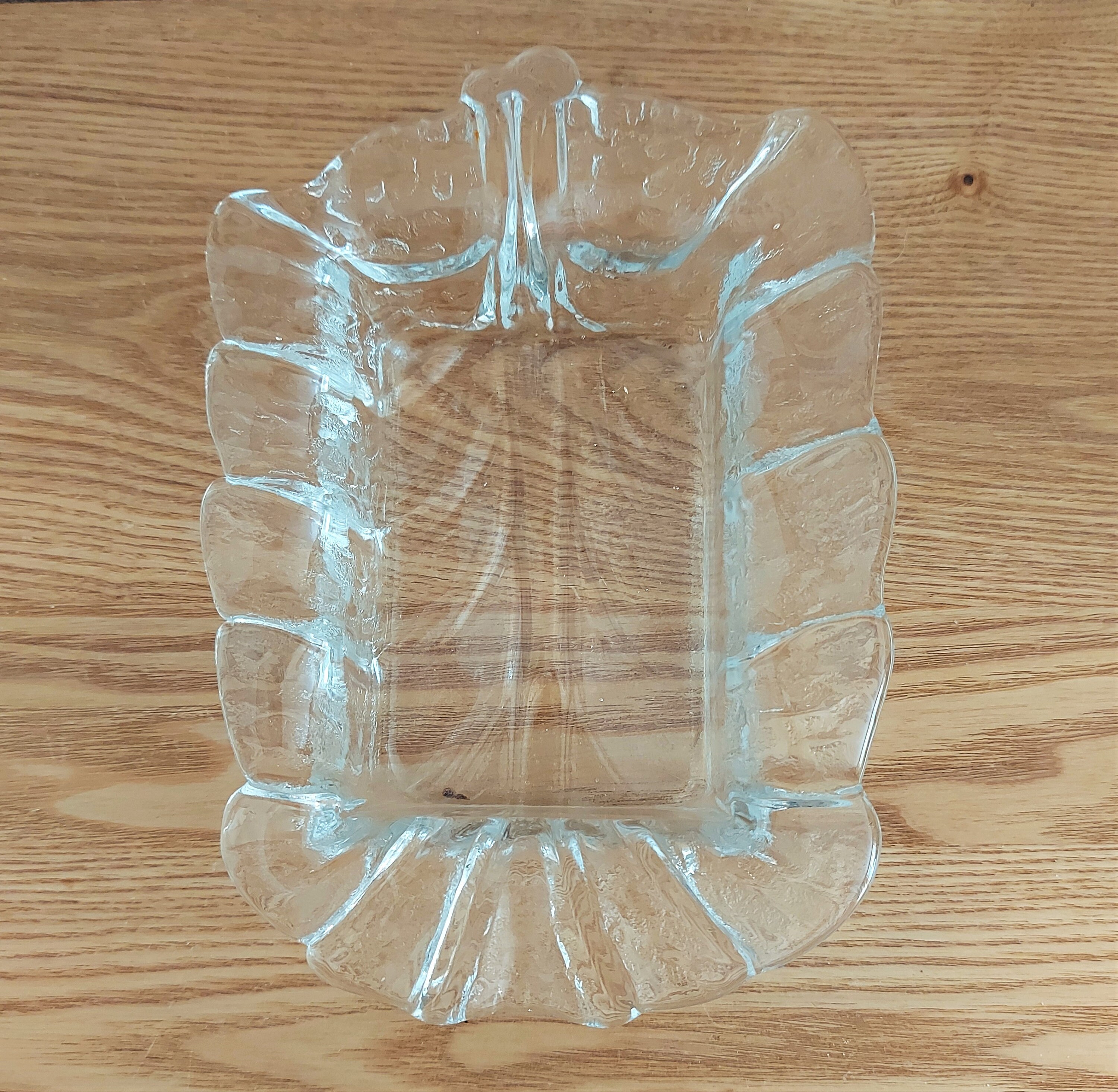 Vintage ORREFORS Art Glass Cabbage Leaf Form Dish EDEN - Etsy