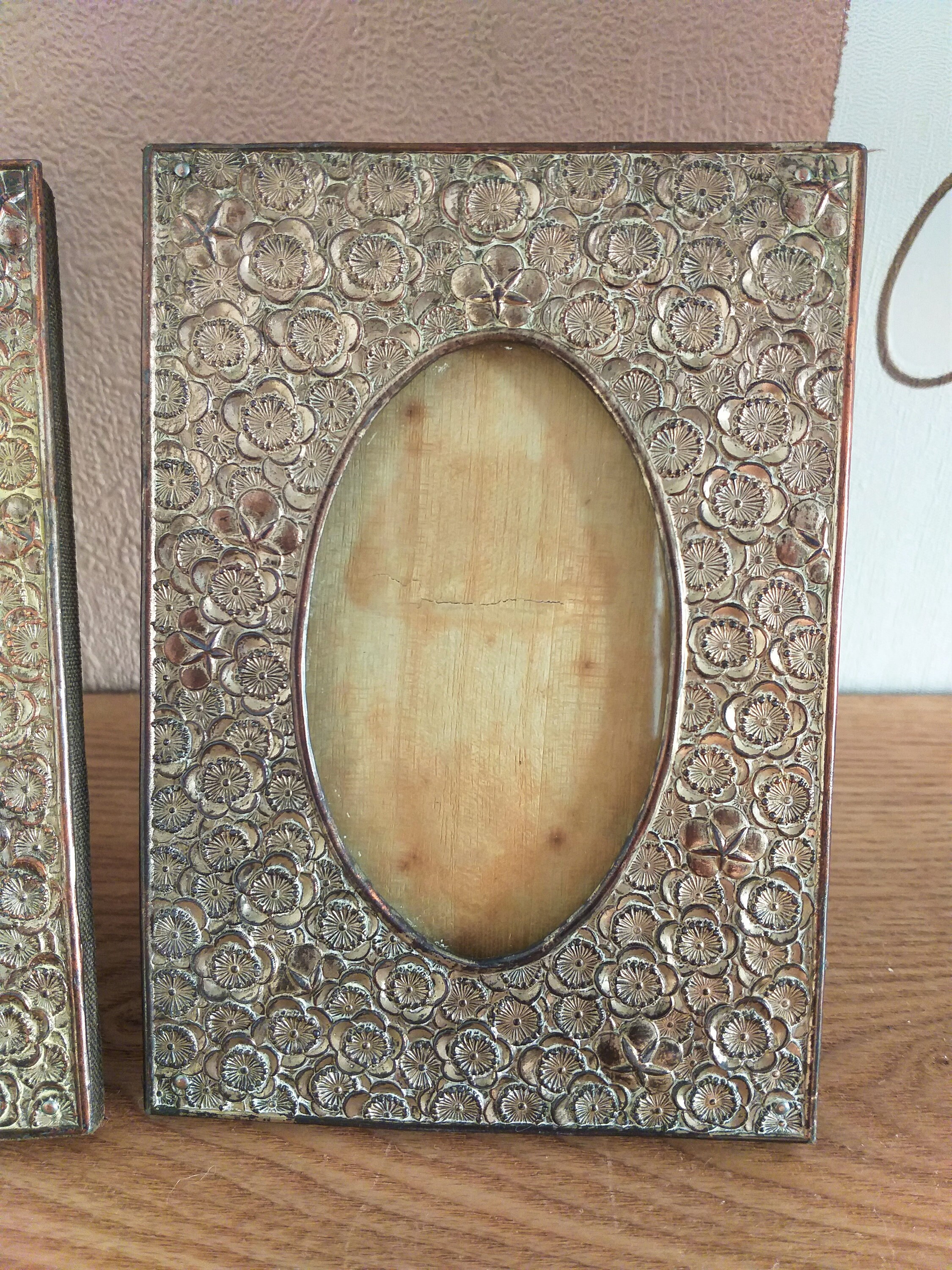 Vintage Chinese Silver Plated Photo Frames SET 2 From First - Etsy