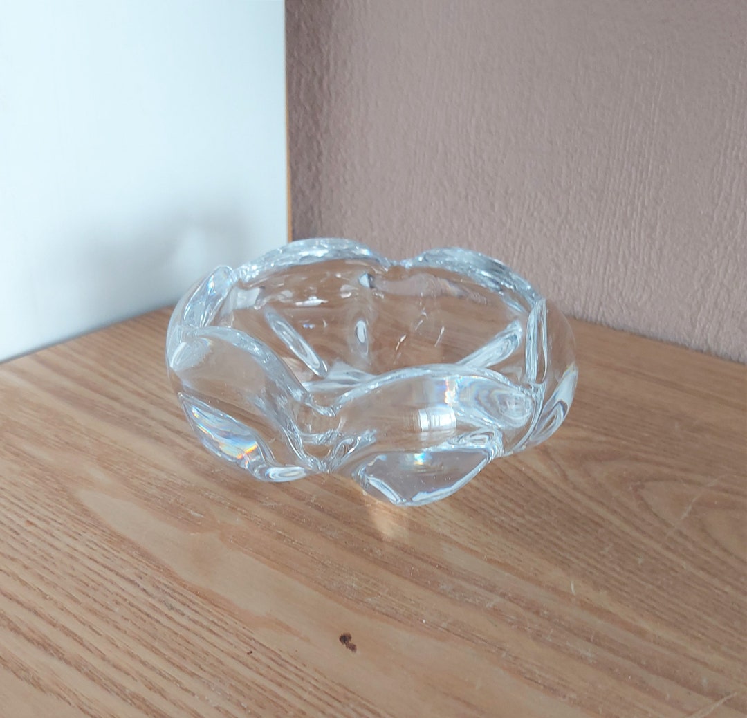 Vintage ORREFORS Crystal Glass STELLA POLARIS Ashtray, Swedish Clear ...