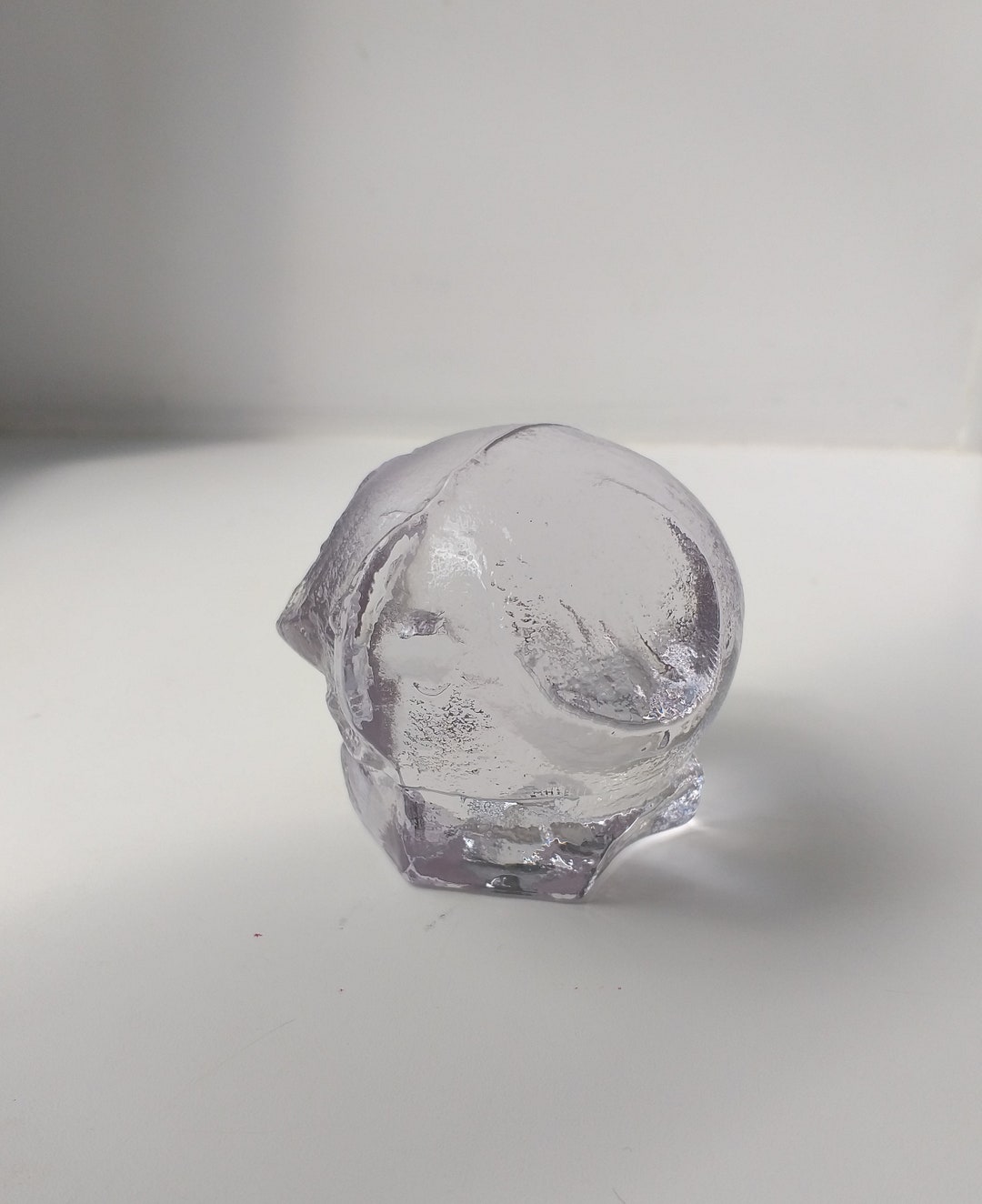 Sweden ART GLASS Elephant Figurine, Paperweight, Pukeberg Pressed Glass ...