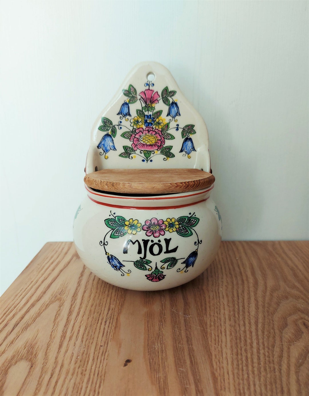 Vintage AKSINI Danish Pottery Flour Box, Design by Aksel Sigvald ...