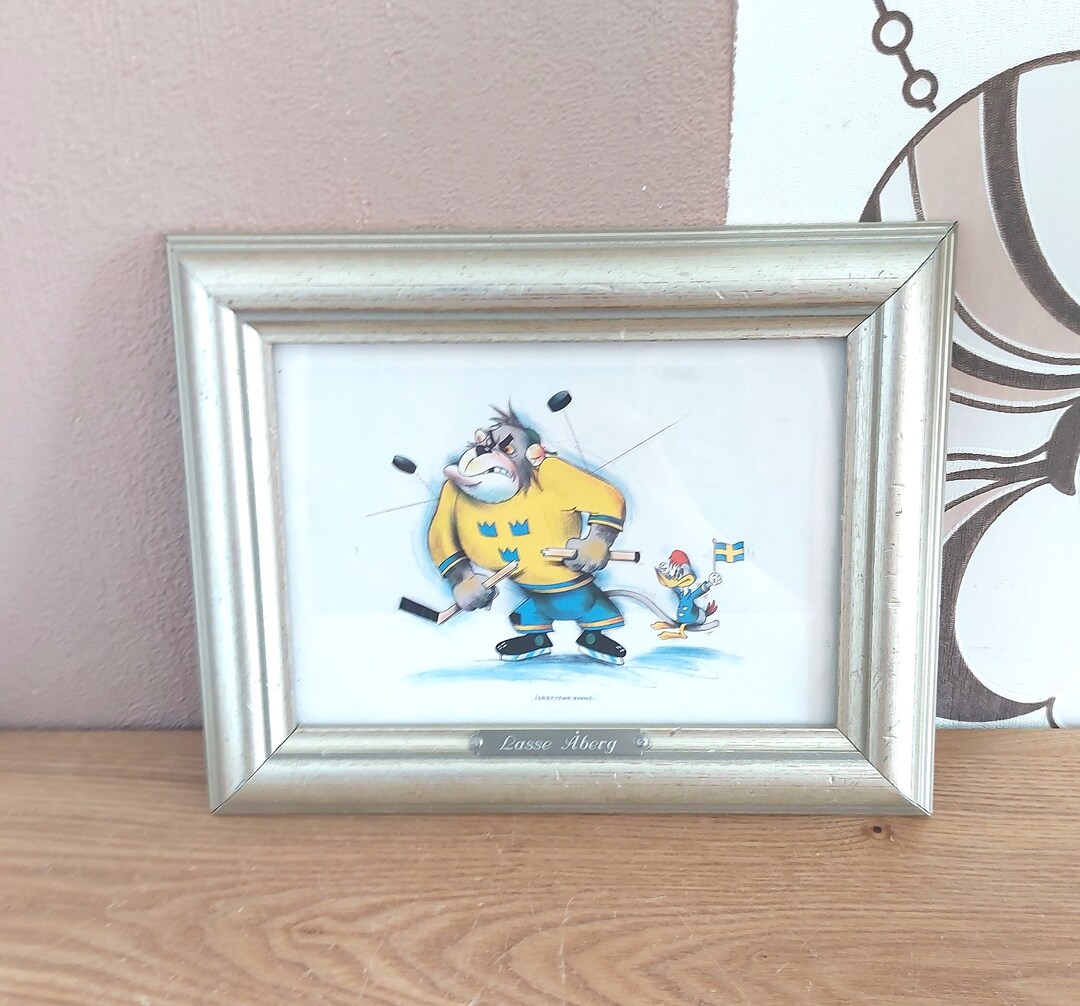 Vintage Lasse Åberg Framed Lithograph, Sweden, 1980s - Etsy