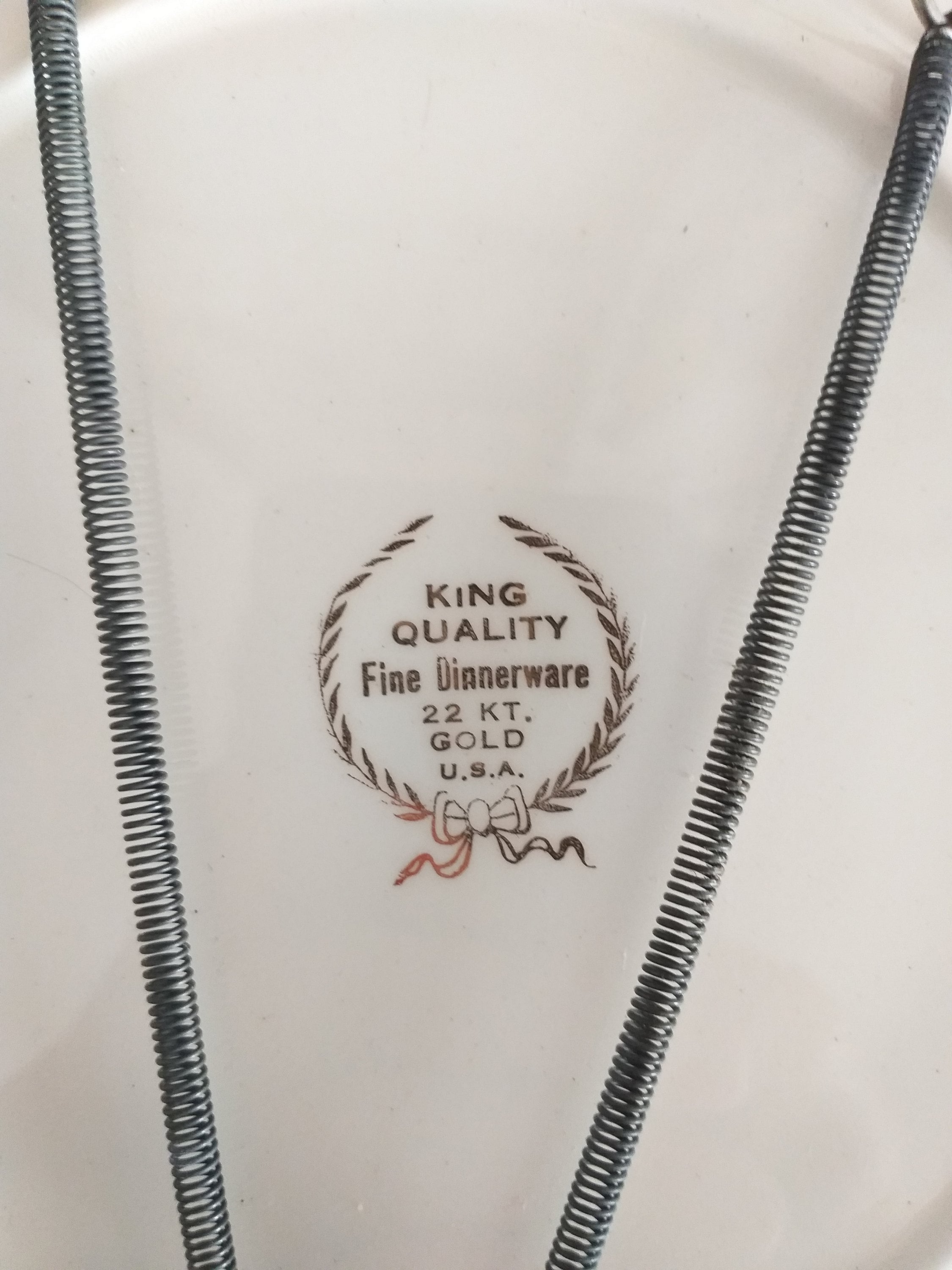 Vintage KING QUALITY Fine Dinnerware Gold 22 Kt Porcelain Plate, USA ...