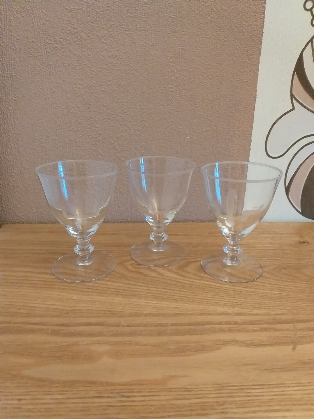 Vintage Clear Glass Schnapps Glasses SET 3 - Etsy