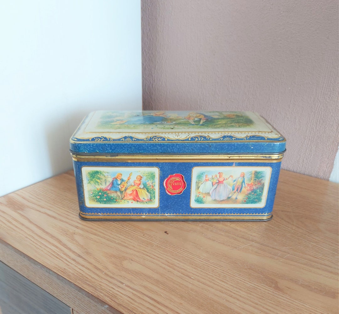 Vintage Scandinavian KÄRN KAFFE Metal Coffee Box, Metal Box With Lid ...