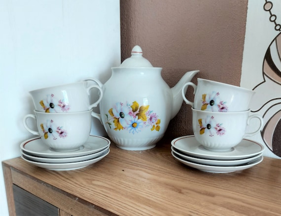 Vintage Ukrainian Polonsky Porcelain Factory Tea Set 11 | Etsy