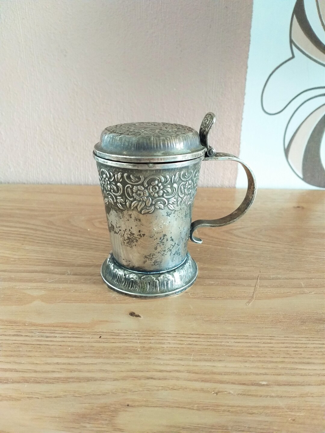 Vintage Small Silver Plated TANKARD, Sweden - Etsy