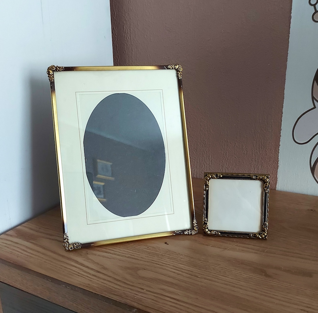 Vintage Scandinavian Metal Photo Frames SET 2 , Denmark/sweden, 1960s ...