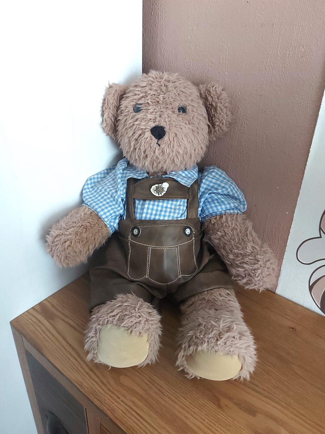 Vintage Austrian Hand Crafted Boy Teddy Bear, Design by Alpen W Ann ...